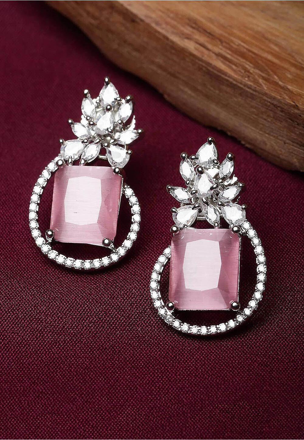 Buy American Diamond Studded Earrings Online : JQT291 - Utsav Fashion