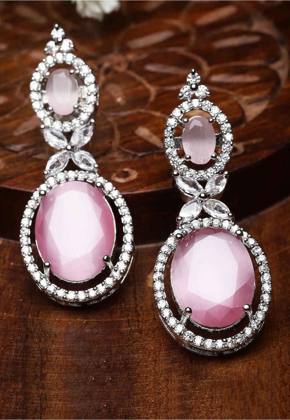 Buy American Diamond Studded Earrings Online : JQT302 - Utsav Fashion