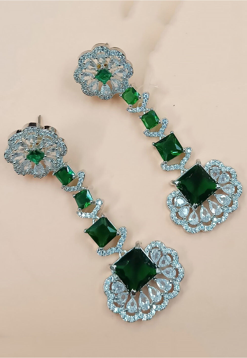 Buy American Diamond Studded Earrings Online : JHU4984 - Utsav Fashion