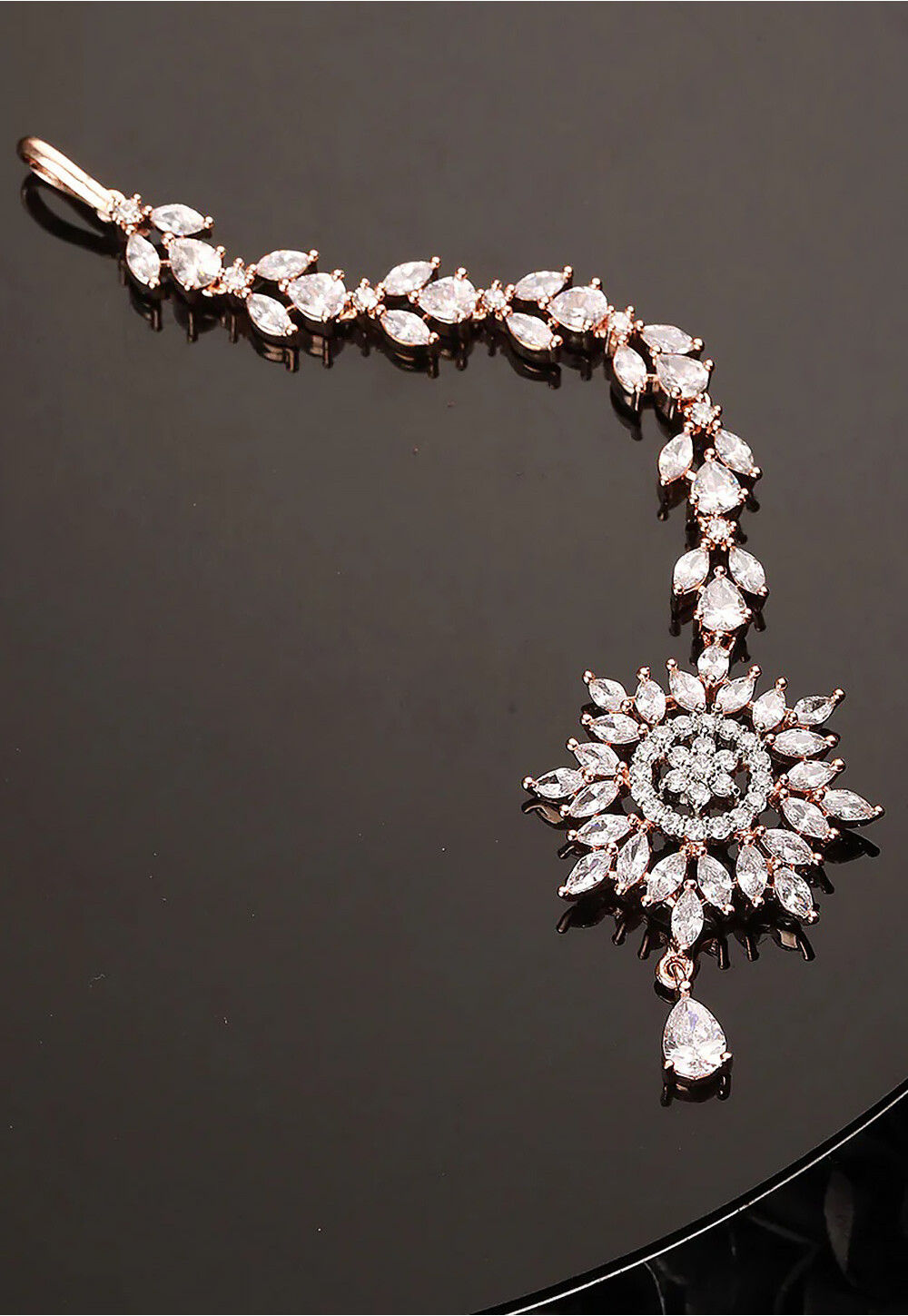 Buy American Diamond Studded Maang Tikka Online : JQT354 - Utsav Fashion
