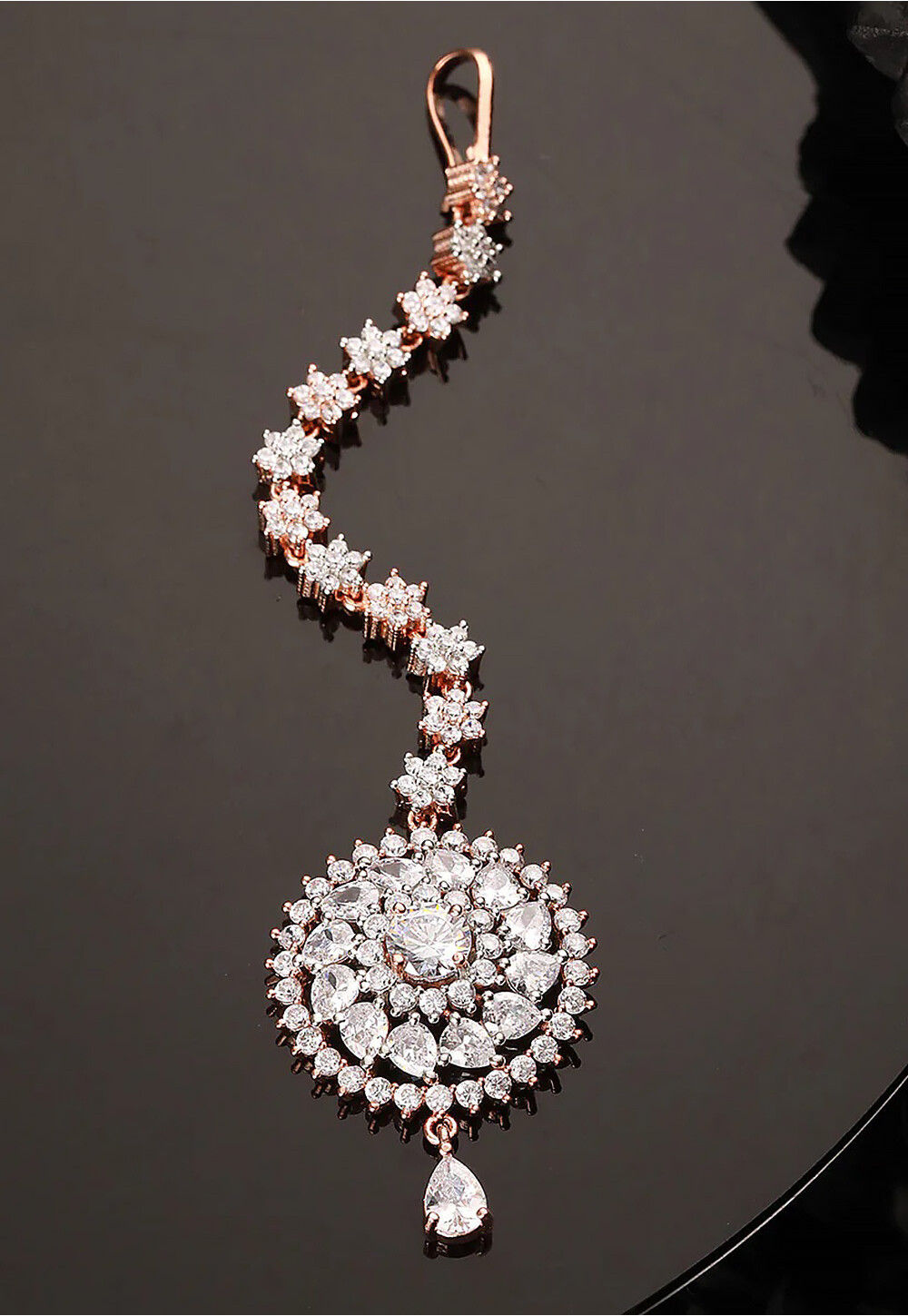 Buy American Diamond Studded Maang Tikka Online : JQT355 - Utsav Fashion