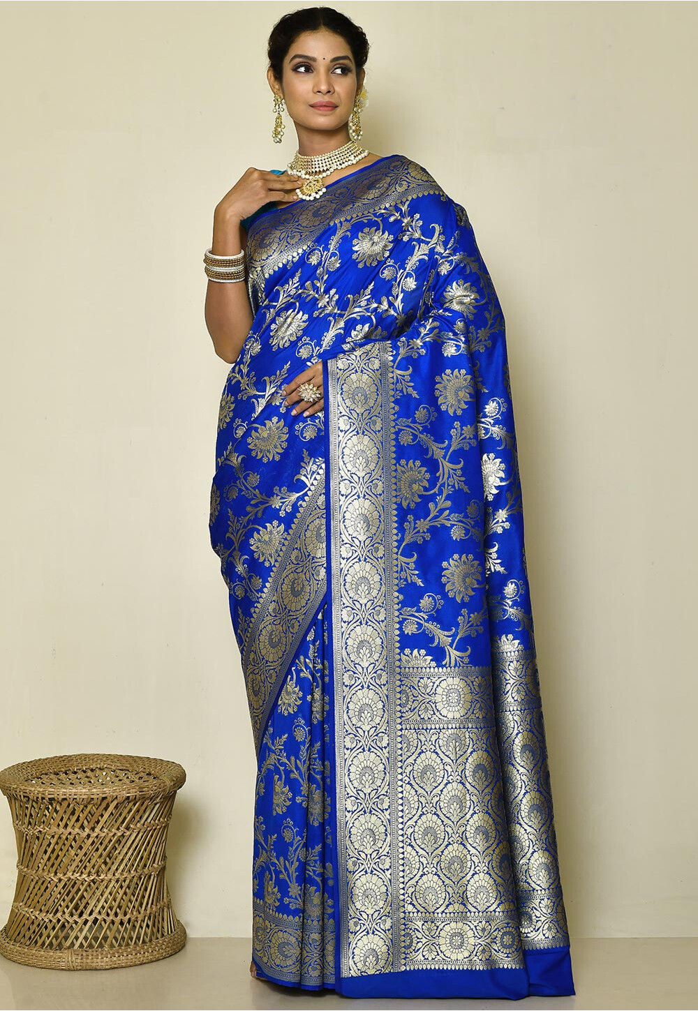 Buy Banarasi Saree in Royal Blue Online : SNEA2446 - Utsav Fashion
