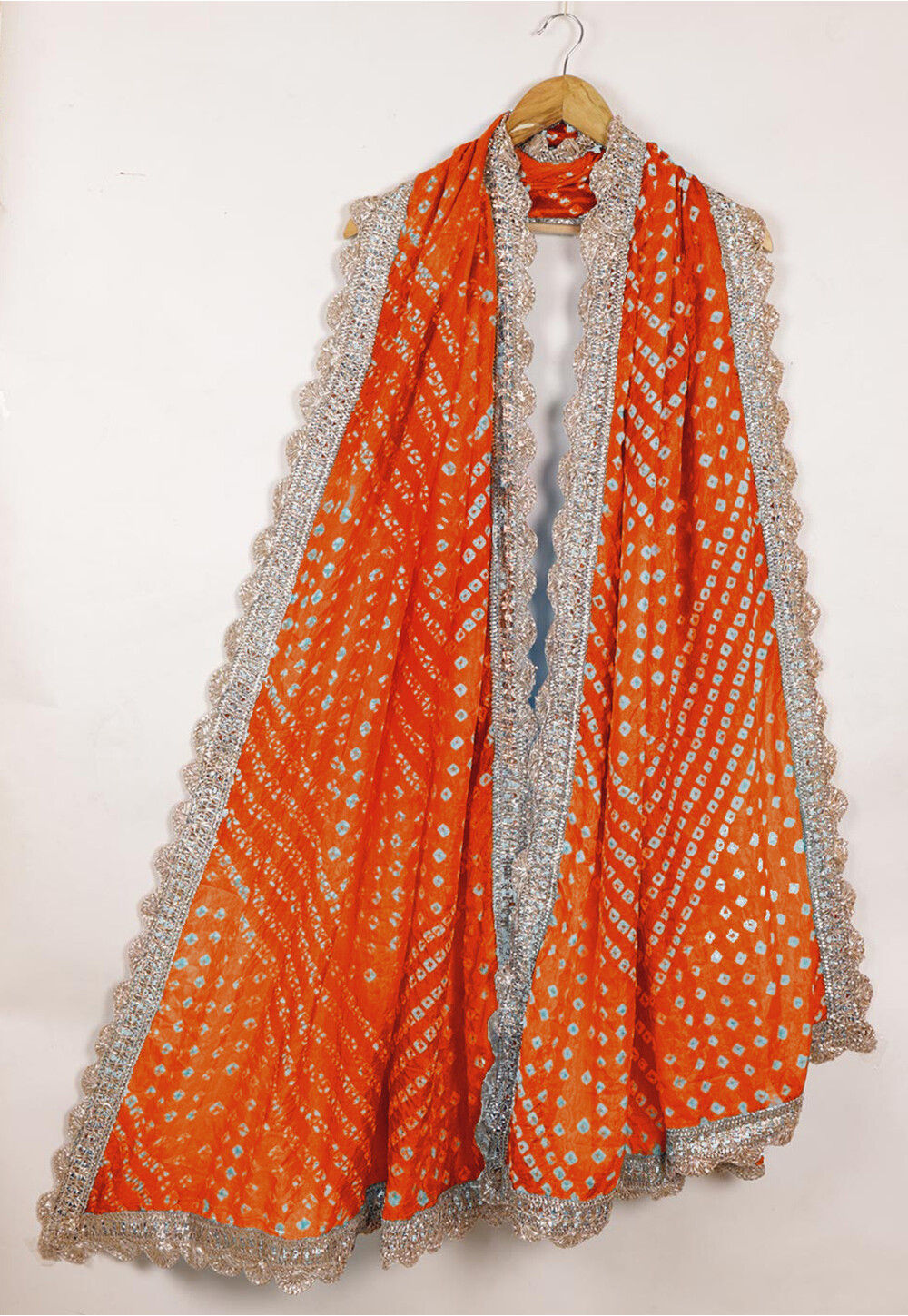 Buy Bandhej Art Silk Dupatta In Orange Online Bnj1029 Utsav Fashion