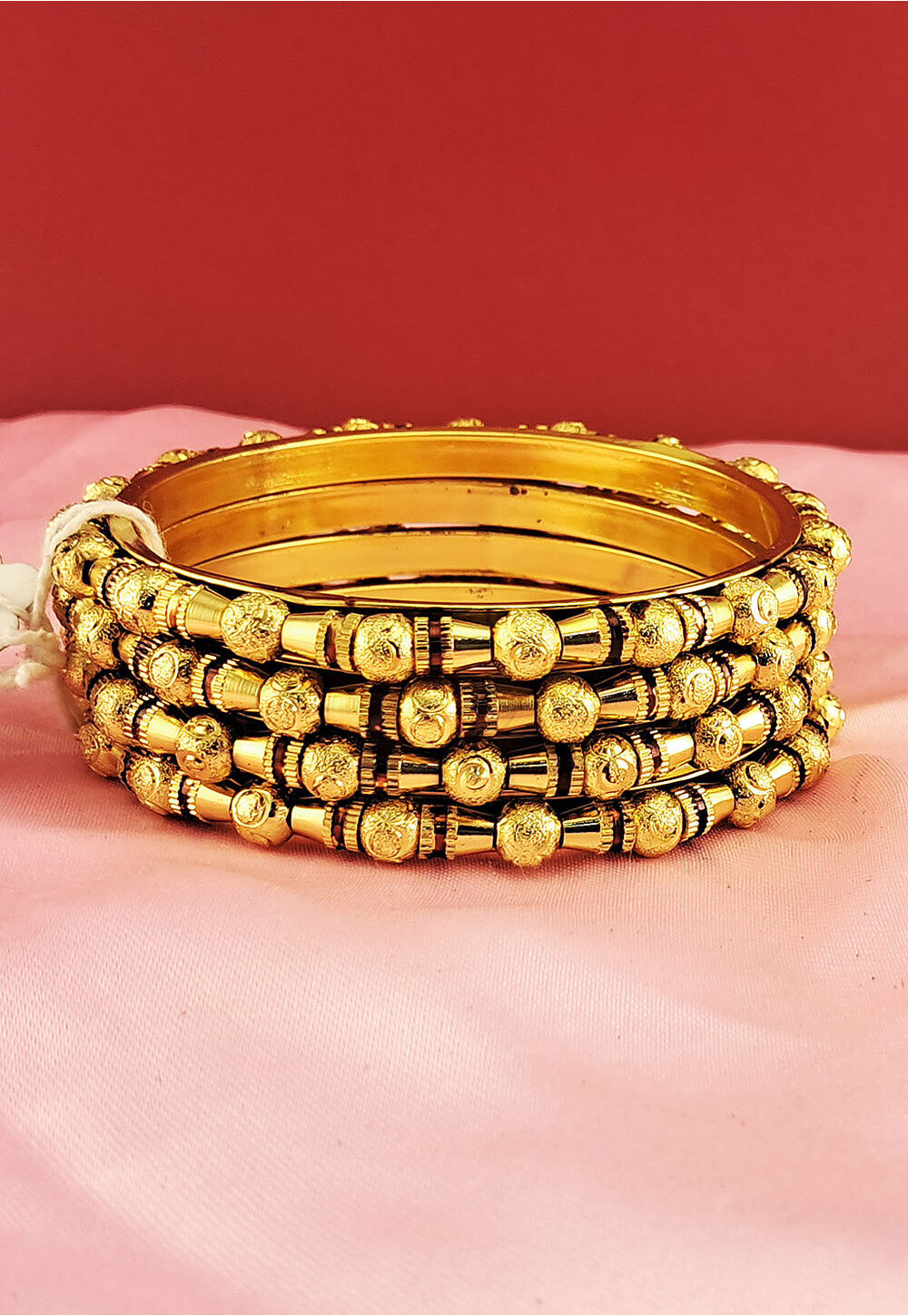 Buy Beaded Golden Plated Bangle Set Online : JVK8665 - Utsav Fashion