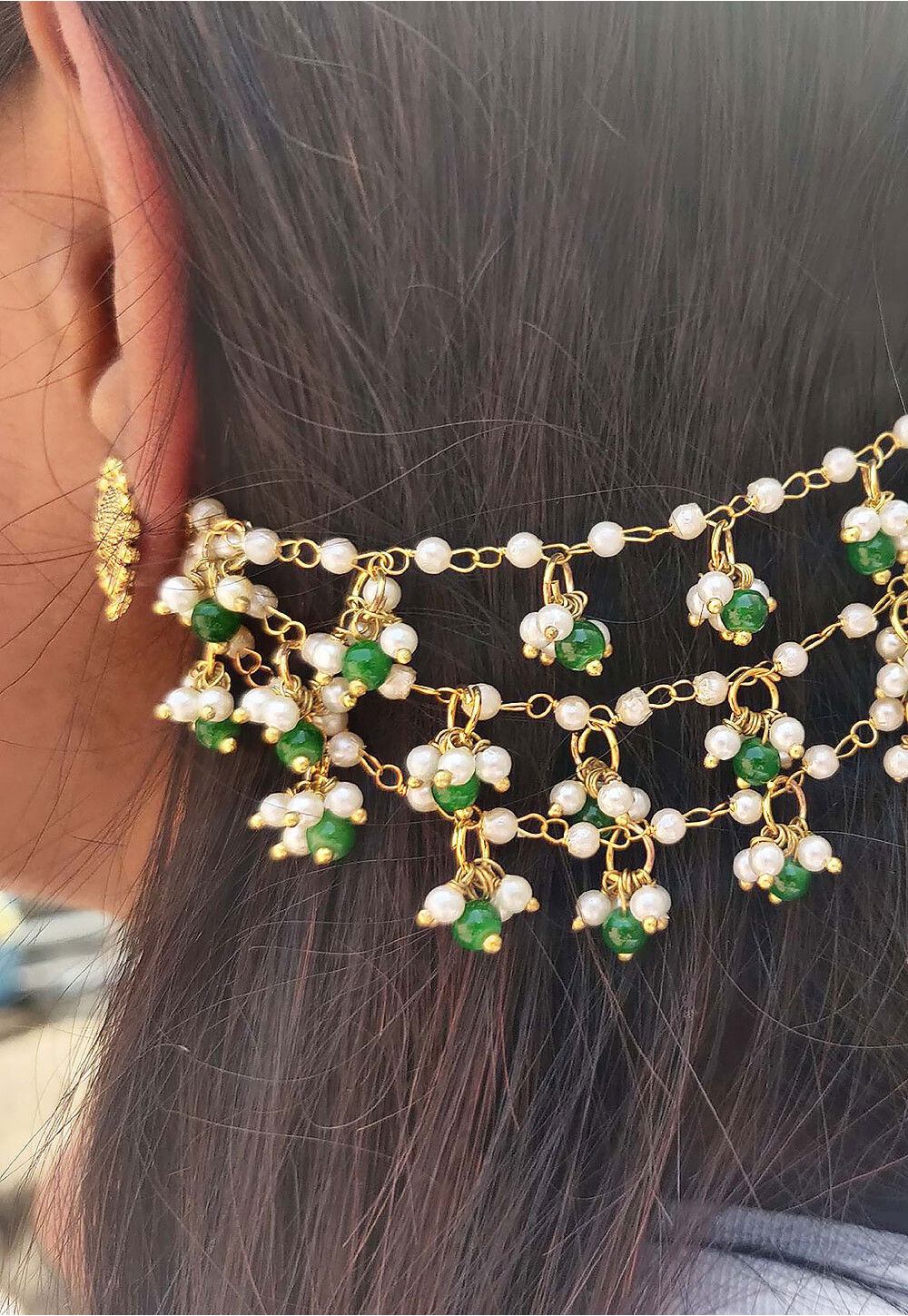 Buy Beaded Layered Ear Chain Online : JQT681 - Utsav Fashion