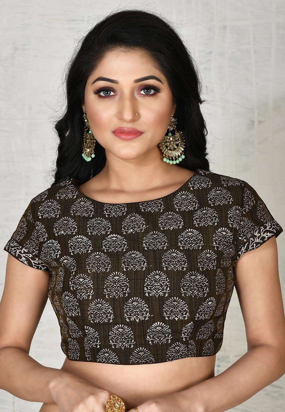 Buy Block Printed Art Silk Blouse in Muticolor Online : UUB964 - Utsav ...