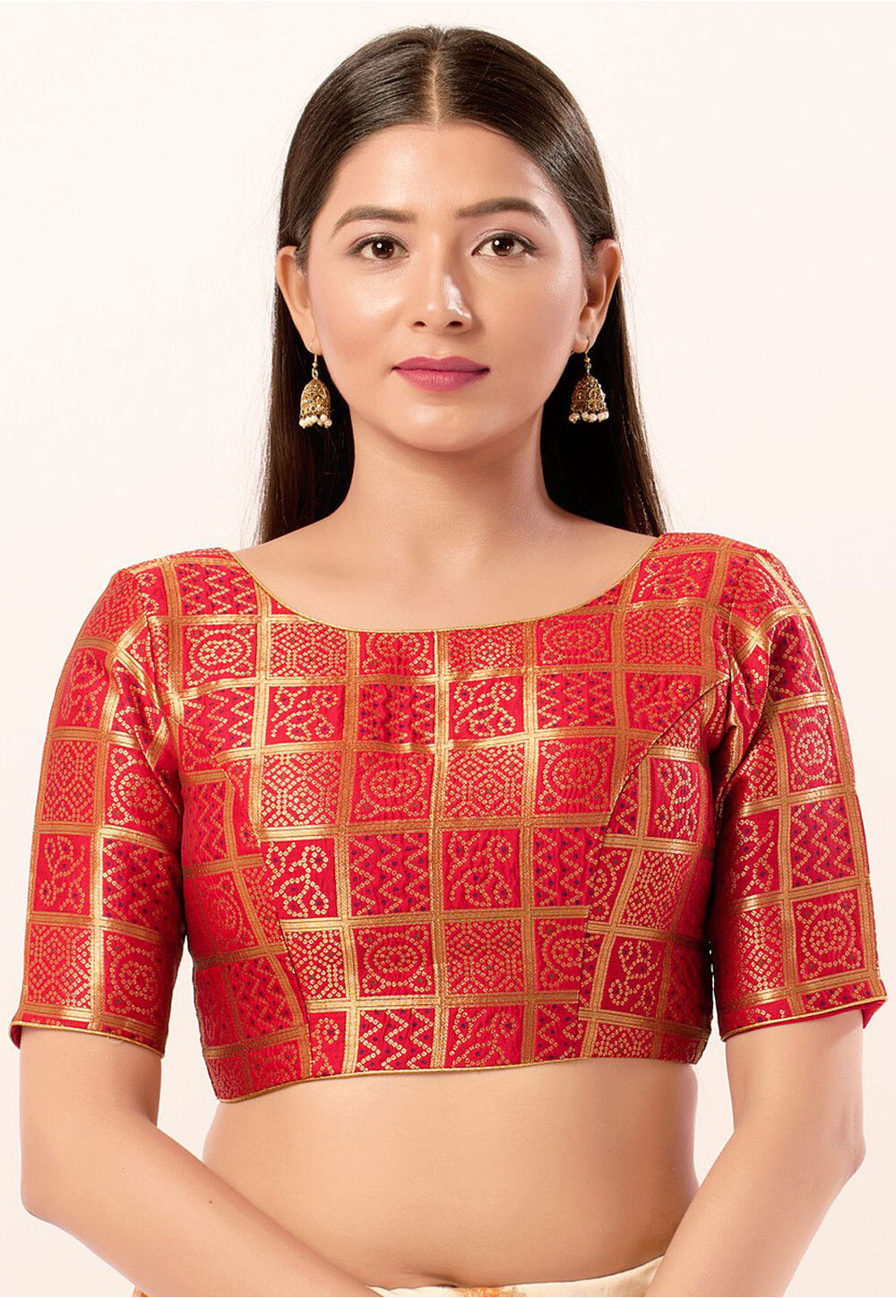 Buy Brocade Blouse in Maroon Online : UGX1298 - Utsav Fashion
