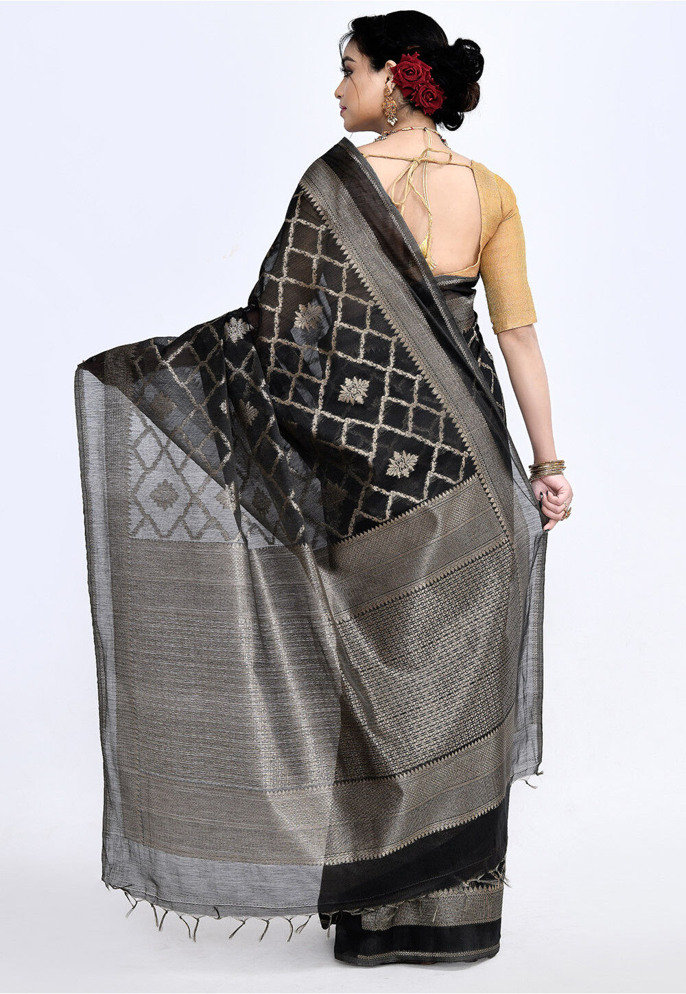 Buy Coimbatore Sico Saree in Black Online : SAHA293 - Utsav Fashion