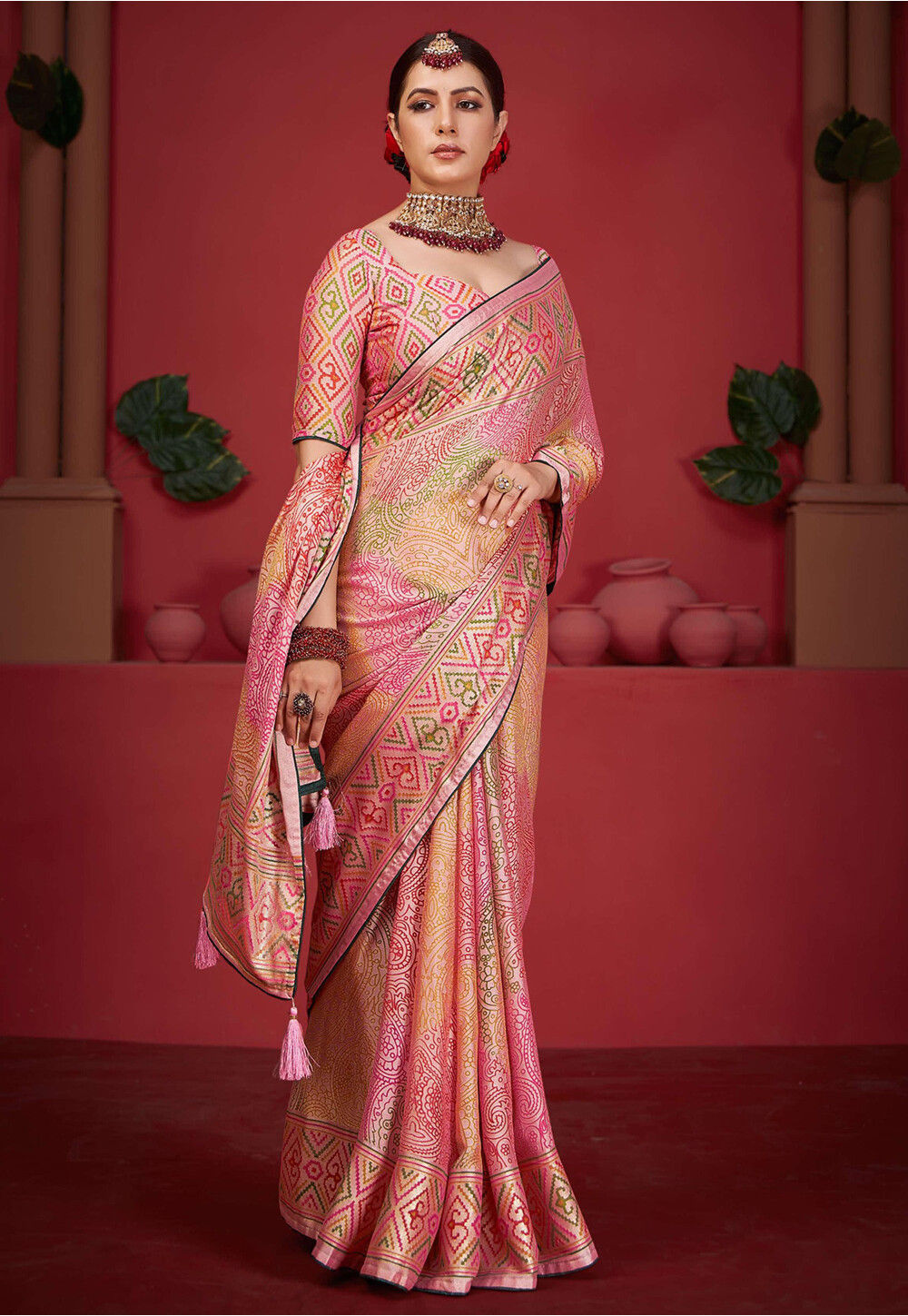 Buy Digital Printed Art Silk Saree in Beige Online : SEW15720 - Utsav ...