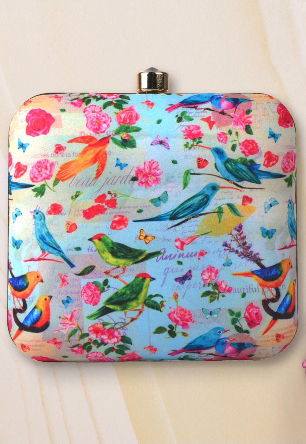 Buy Digital Printed Art Silk Square Clutch Bag in Multicolor Online : DVN2461 - Utsav Fashion