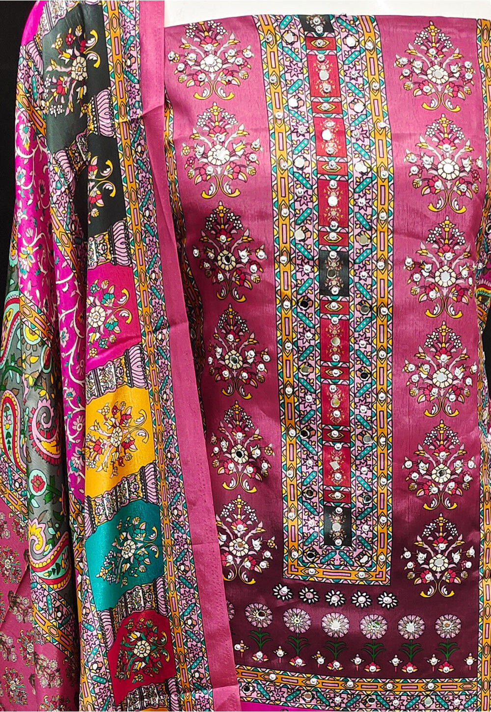 Buy Digital Printed Chinon Chiffon Pakistani Suit in Pink Online ...