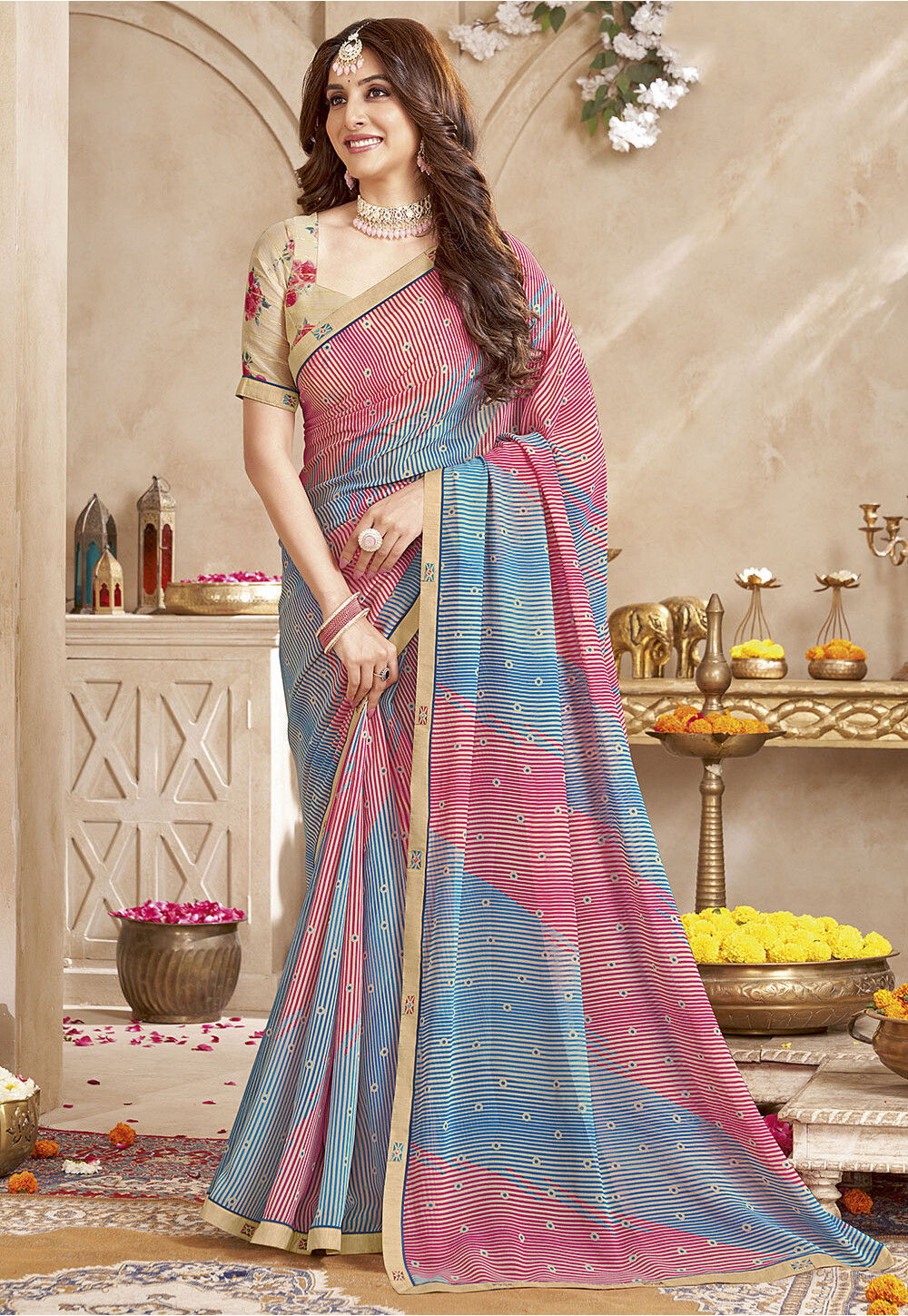 Buy Digital Printed Georgette Saree in Multicolor Online : STS8826 ...