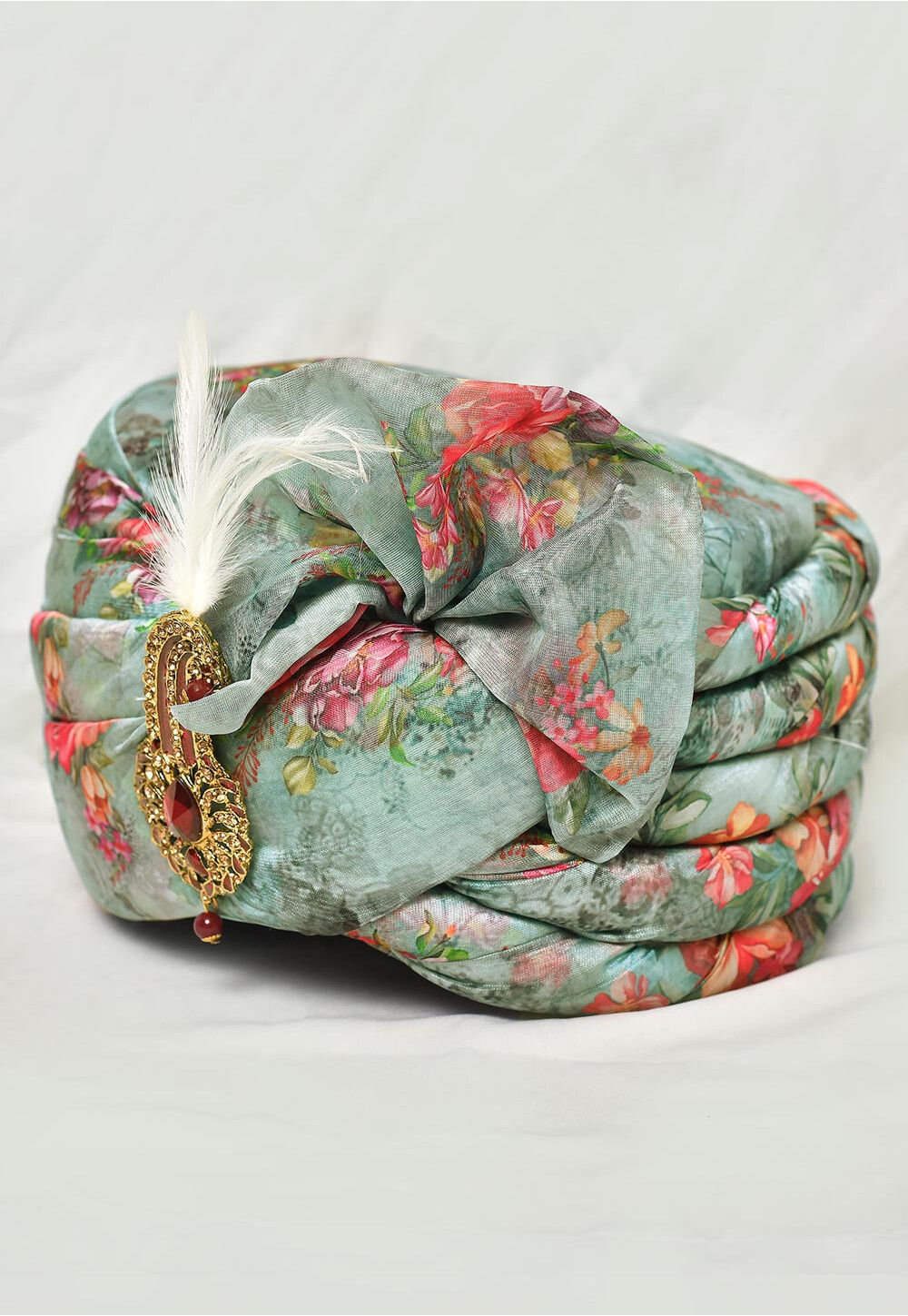 Buy Digital Printed Organza Turban in Light Green Online : MTX2180 ...