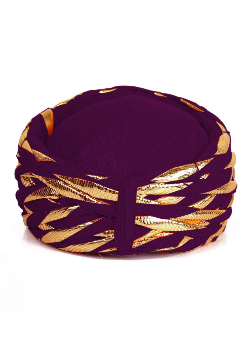 Buy Embellished Cotton Turban in Purple Online : MJX384 - Utsav Fashion