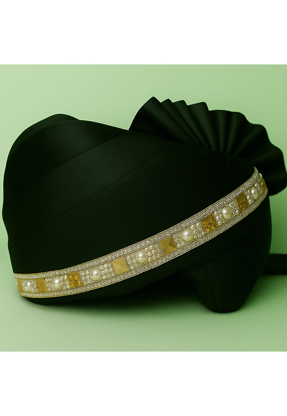 Buy Embellished Satin Kids Turban in Dark Green Online : UNJ2571 ...