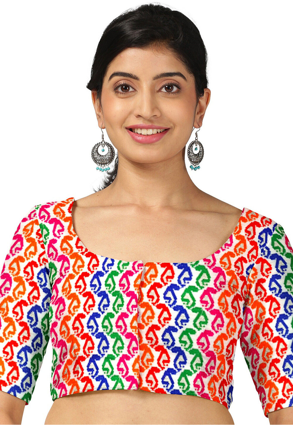 Buy Embroidered Georgette Blouse in Multicolor Online : DBU917 - Utsav ...