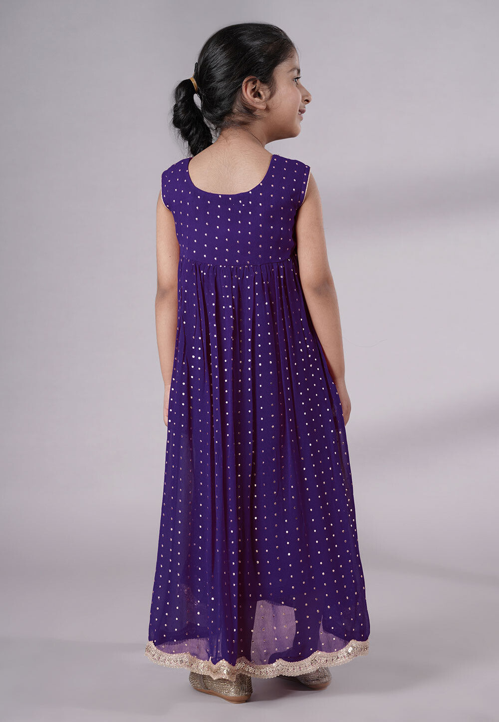 Buy Embroidered Georgette Maxi Dress in Dark Purple Online : UFC153 ...