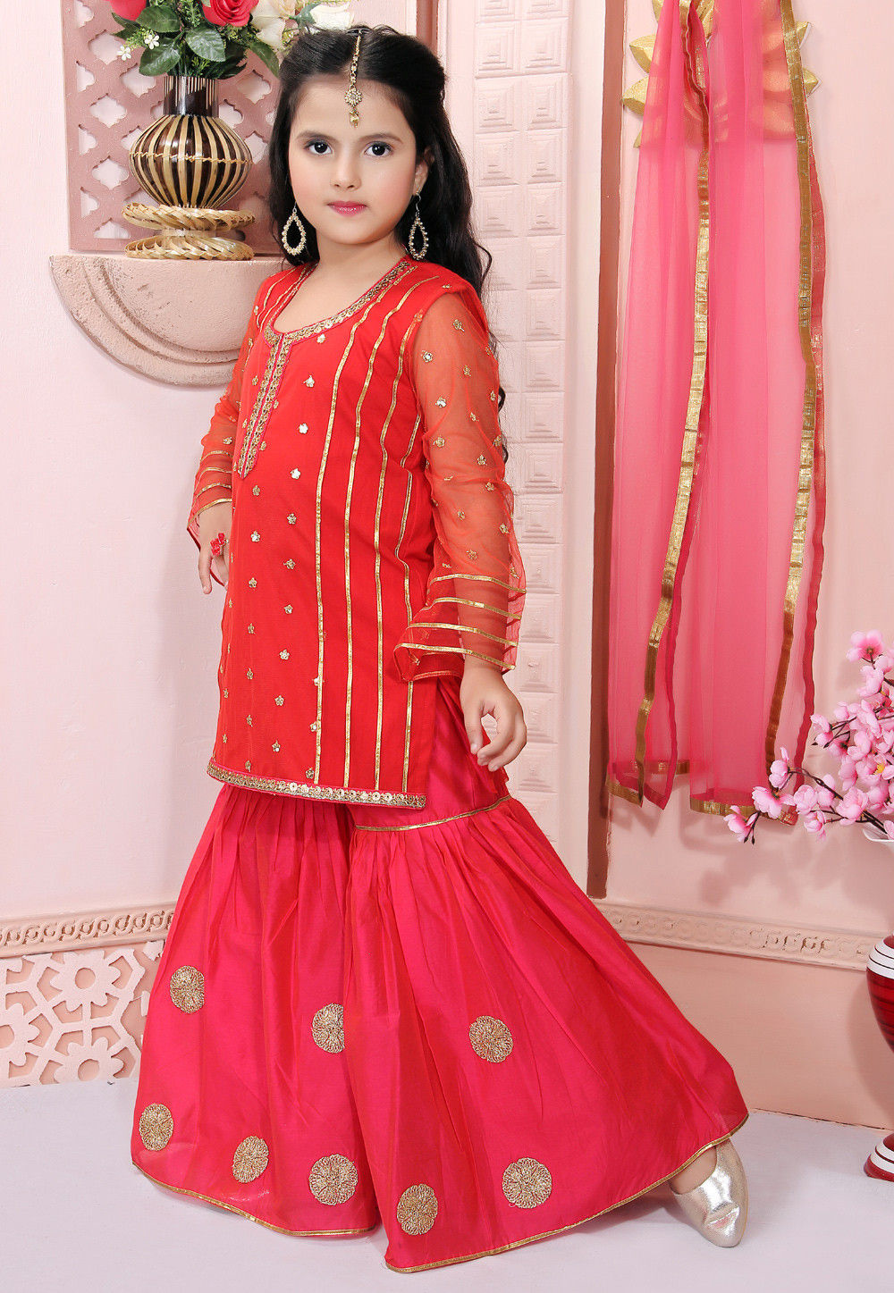 Buy Embroidered Net Pakistani Suit in Red Online : UDJ103 - Utsav Fashion