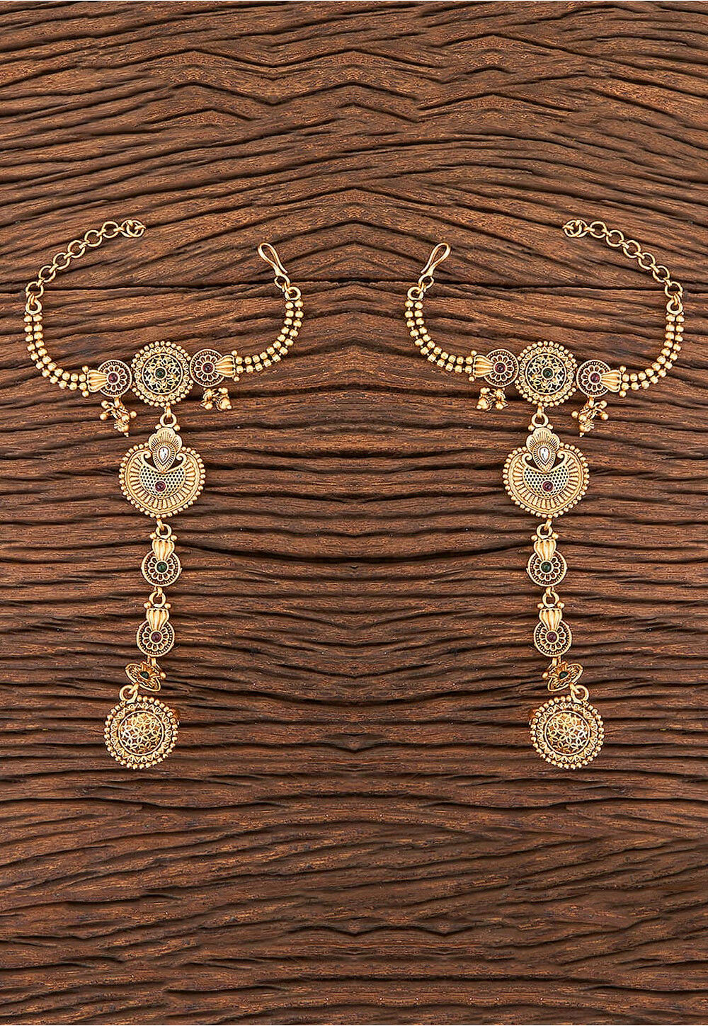 Buy Golden Polished Adjustable Haath Phool Online : JKC7414 - Utsav Fashion