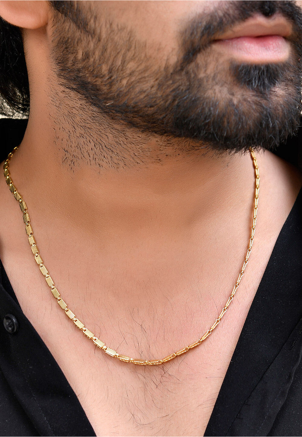 Buy Golden Polished Men Neck Chain Online : JRA143 - Utsav Fashion