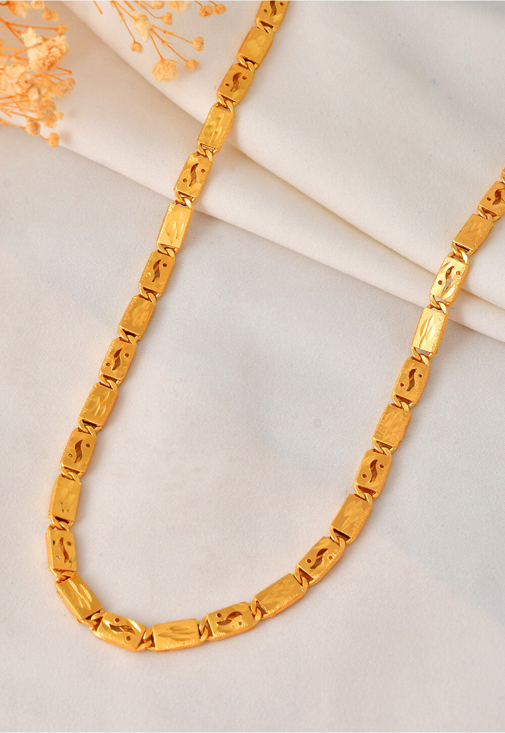 Buy Golden Polished Men Neck Chain Online : JRA221 - Utsav Fashion