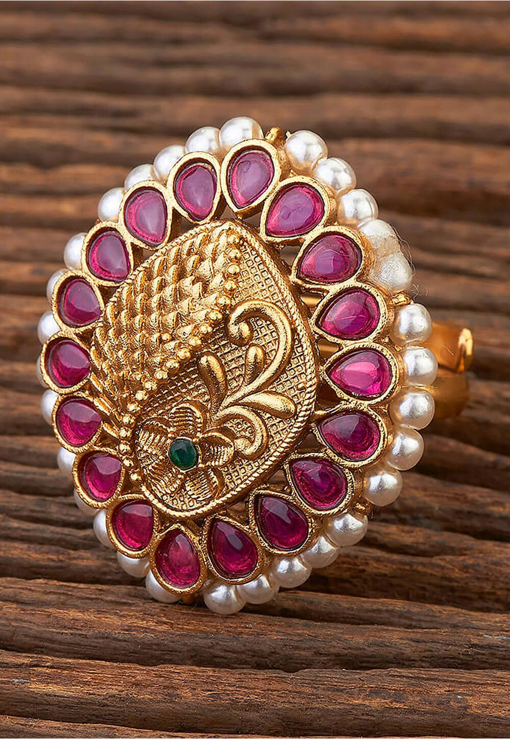 Buy Kemp Stone Studded Adjustable Ring Online : JKC7438 - Utsav Fashion