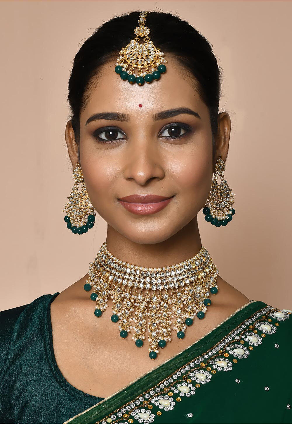 Buy Kundan Choker Necklace Set Online : JKC6183 - Utsav Fashion