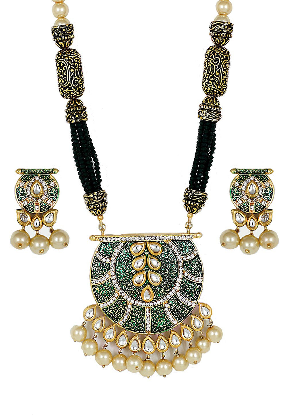 Buy Meenakari Necklace Set Online : JUY567 - Utsav Fashion