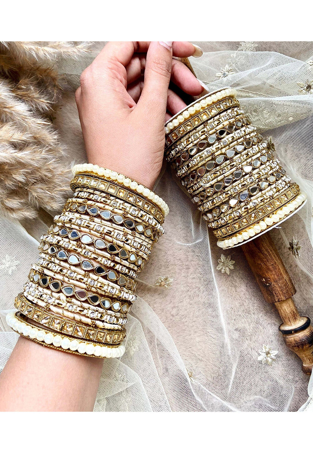 Buy Mirror Bangle Set Online : JQT1238 - Utsav Fashion