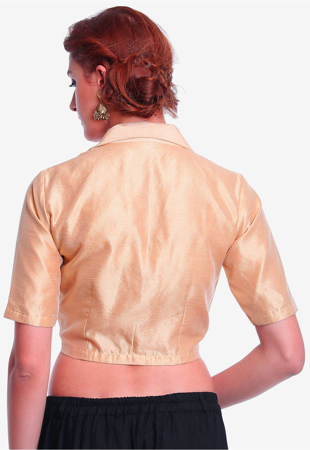 Buy Plain Art Silk Blouse in Beige Online : UBD960 - Utsav Fashion