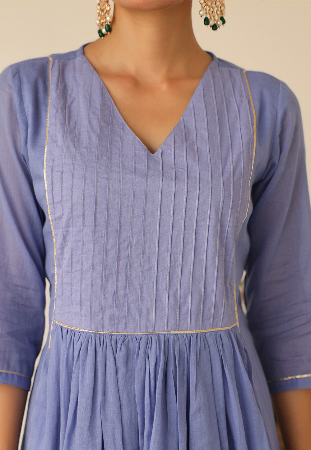 Buy Plain Pure Cotton A Line Suit in Purple Online : KMM346 - Utsav Fashion