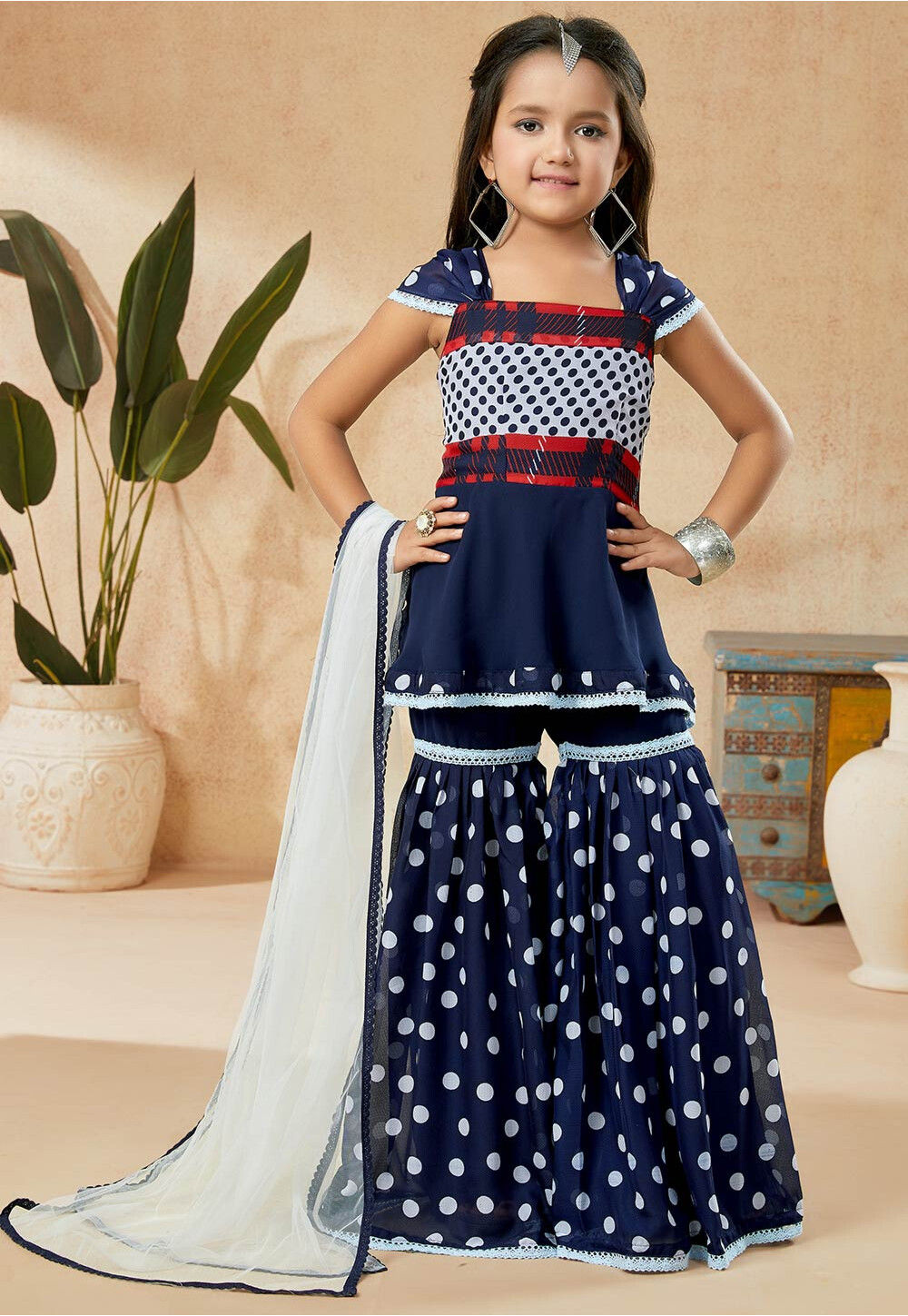 Buy Printed Georgette Pakistani Suit in Navy Blue Online : UDJ225 ...