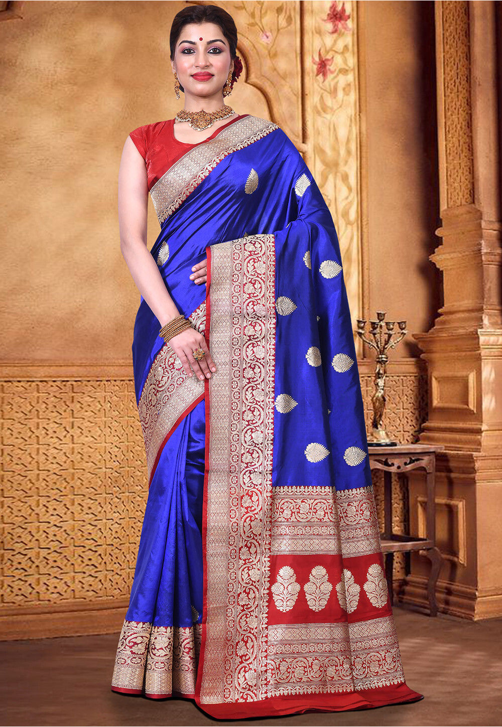 Pure Katan Silk Handloom Saree In Royal Blue SWZ1249 Pure Katan Silk Handloom Saree In Royal Blue SWZ1249