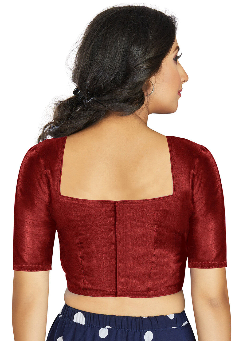 Buy Solid Color Art Silk Blouse in Maroon Online : UAL169 - Utsav Fashion
