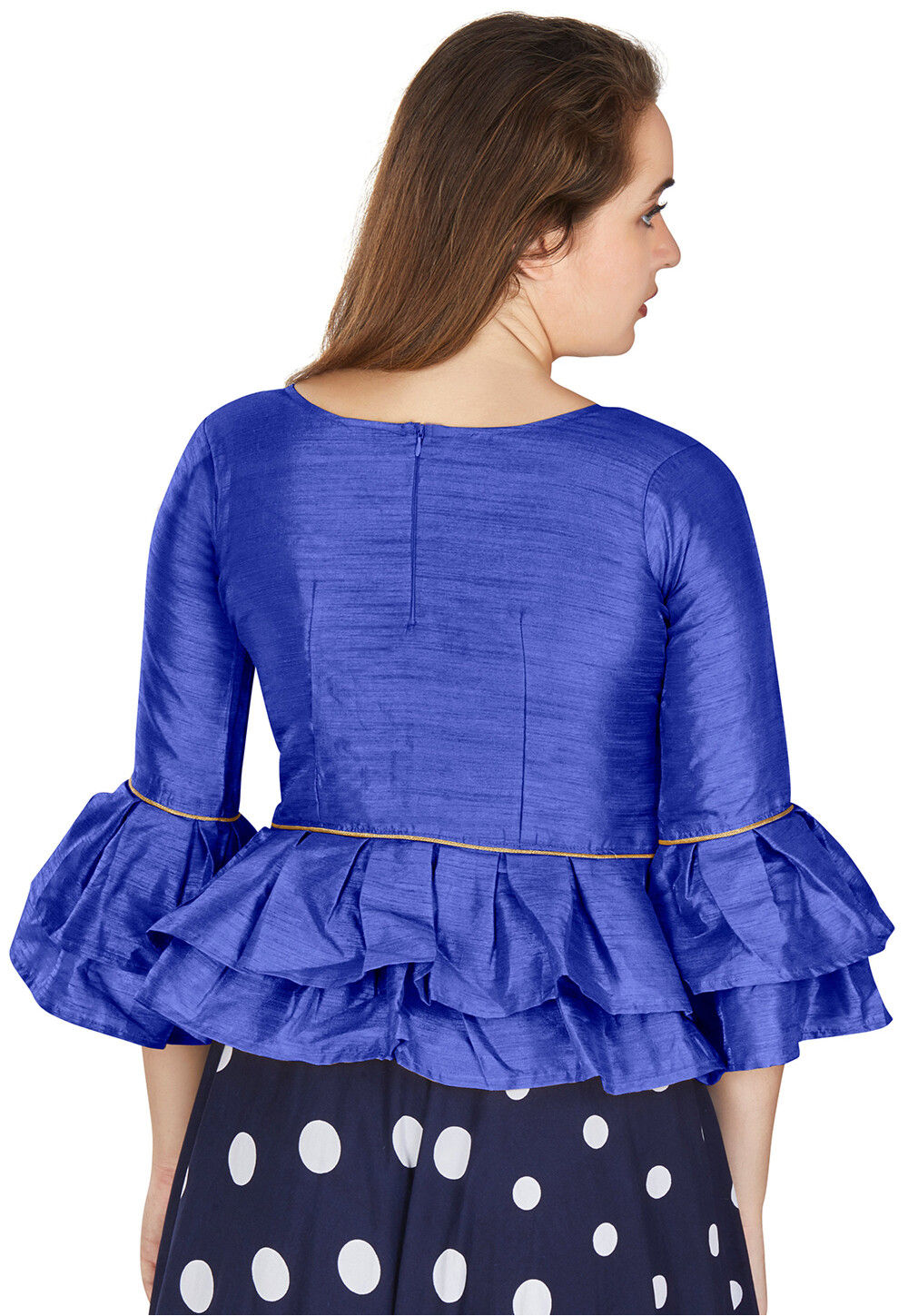 Buy Solid Color Art Silk Blouse in Royal Blue Online : UAL159 - Utsav ...