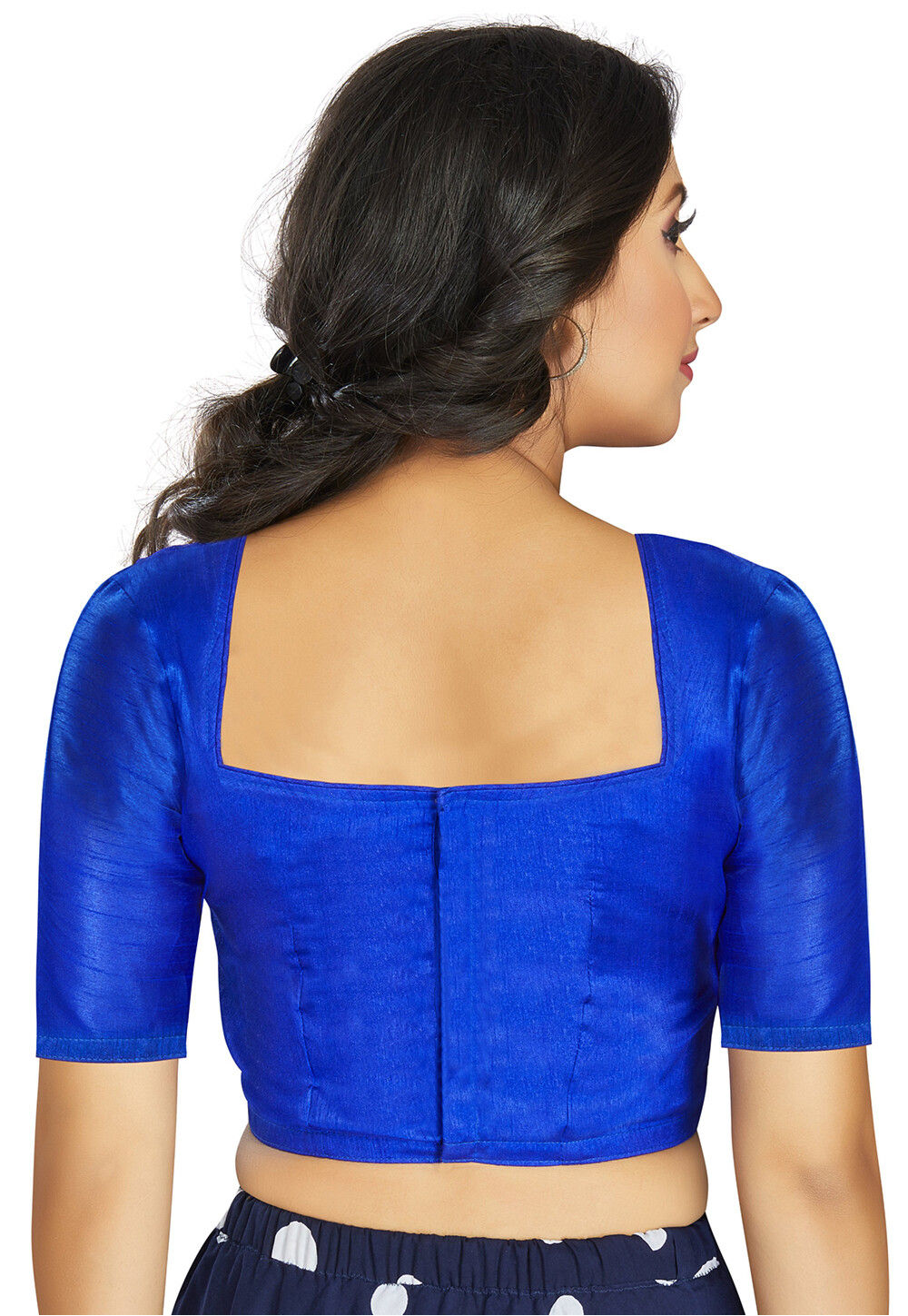 Buy Solid Color Art Silk Blouse in Royal Blue Online : UAL164 - Utsav ...