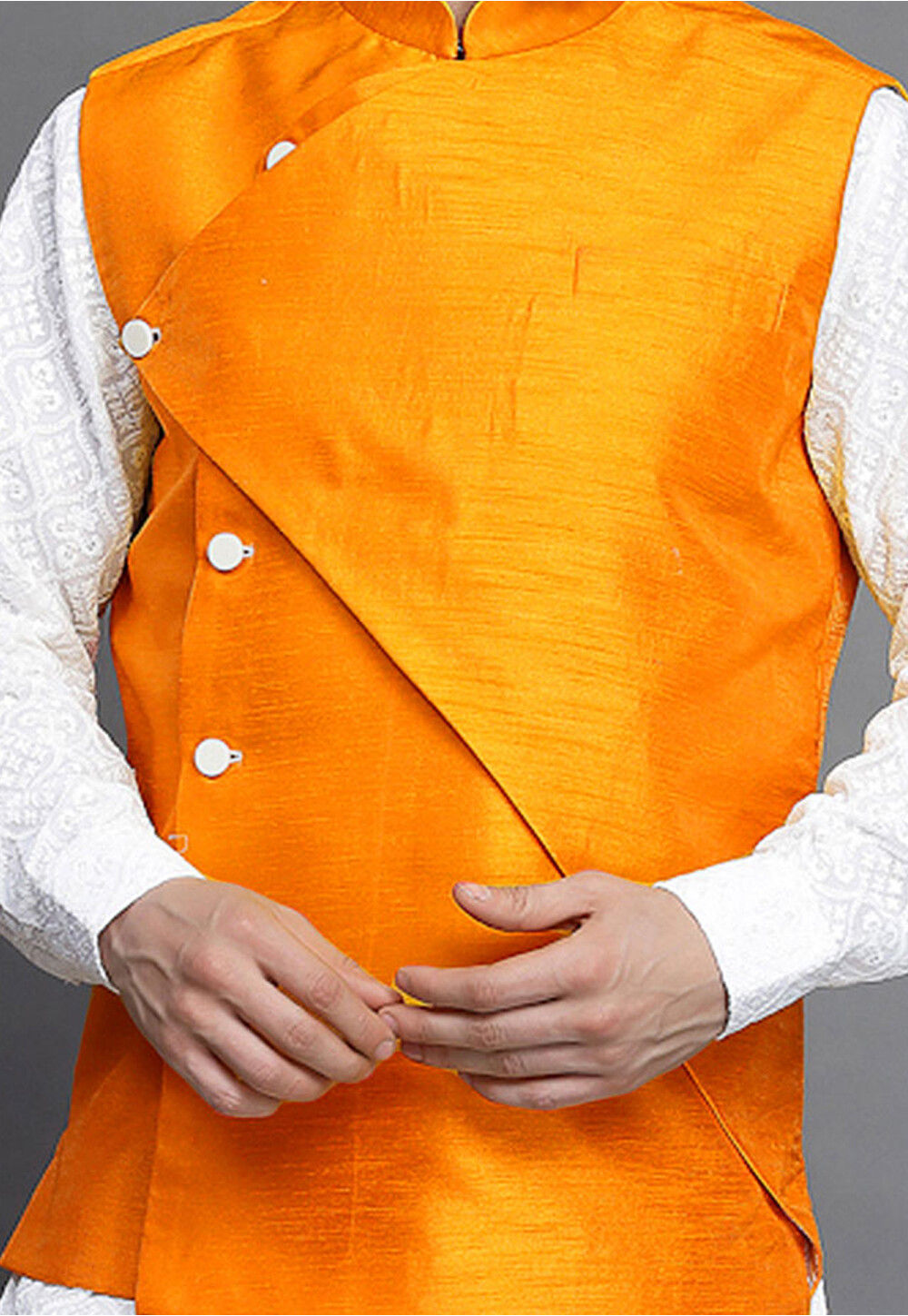 Buy Solid Color Art Silk Nehru Jacket in Mustard Online : MXX127 ...