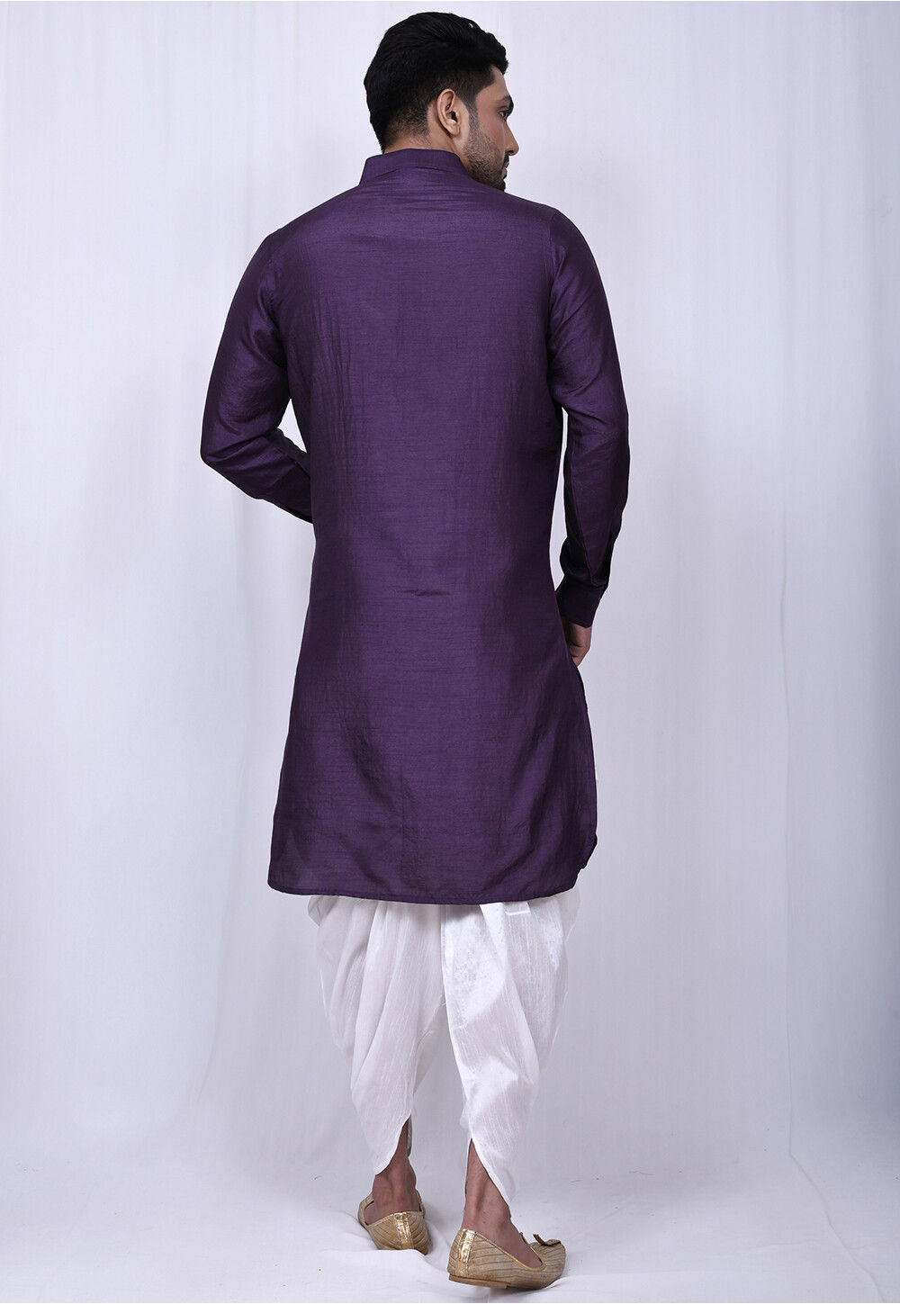 Buy Solid Color Art Silk Pathani Suit in Violet Online : MTX1749 ...