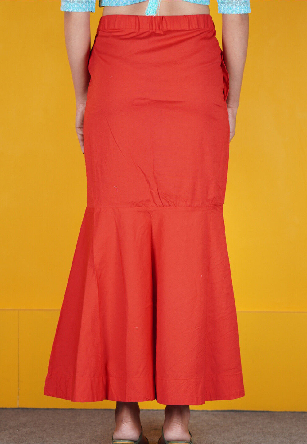 Buy Solid Color Cotton Lycra (Elastane) Petticoat in Red Online ...
