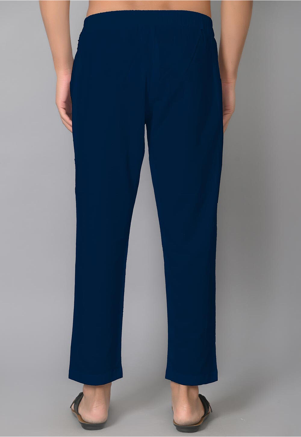 Buy Solid Color Cotton Pant in Teal Blue Online : MTE1361 - Utsav Fashion