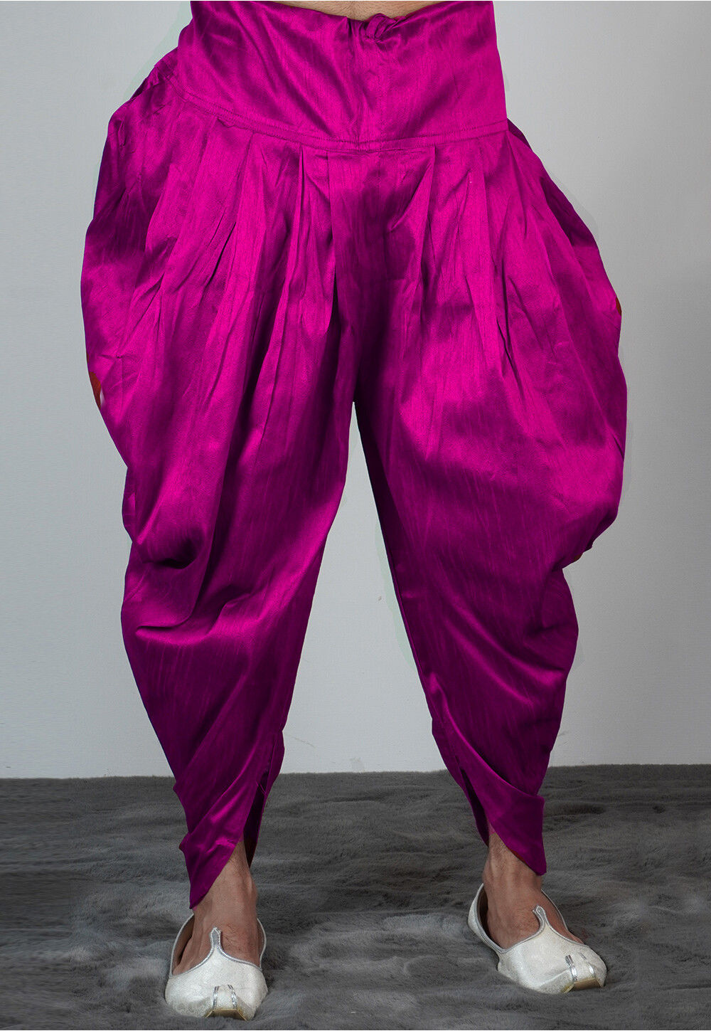 Buy Solid Color Dupion Silk Dhoti Pant in Magenta Online : MXX257 ...
