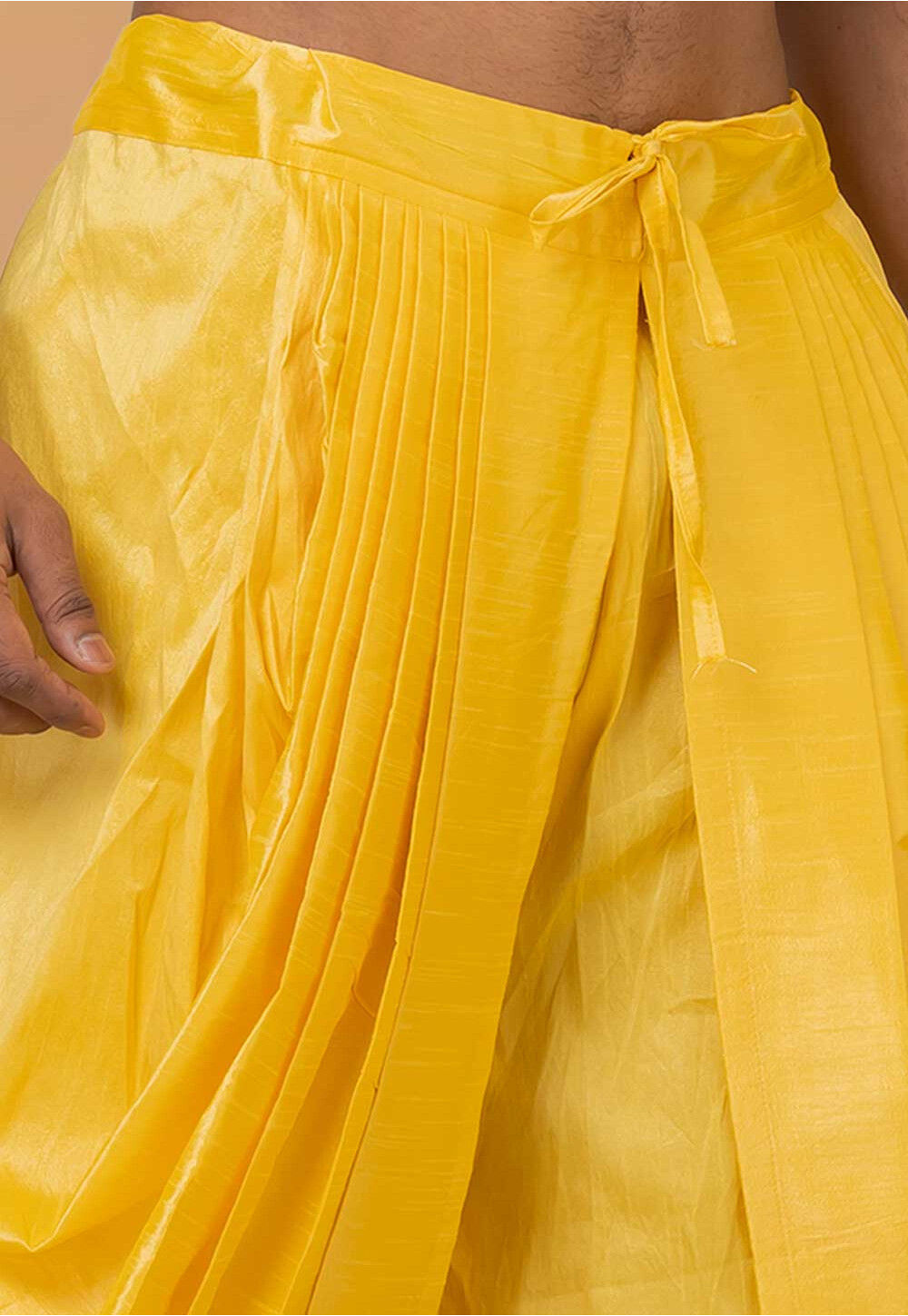 Buy Solid Color Dupion Silk Dhoti Pant in Yellow Online : MDW1076 ...