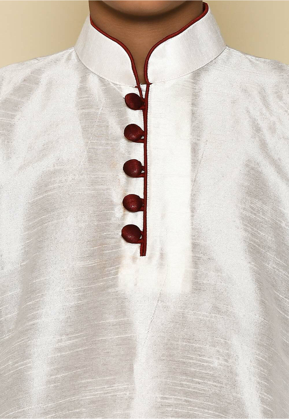 Buy Solid Color Dupion Silk Kurta in Cream Online : UTW301 - Utsav Fashion