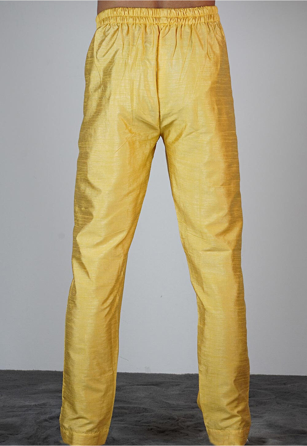 Buy Solid Color Dupion Silk Pajama in Mustard Online : MXX223 - Utsav ...