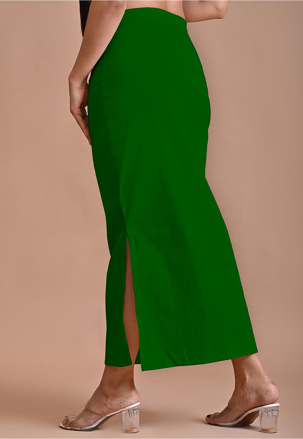 Buy Solid Color Lycra Cotton Shapewear Petticoat in Green Online ...