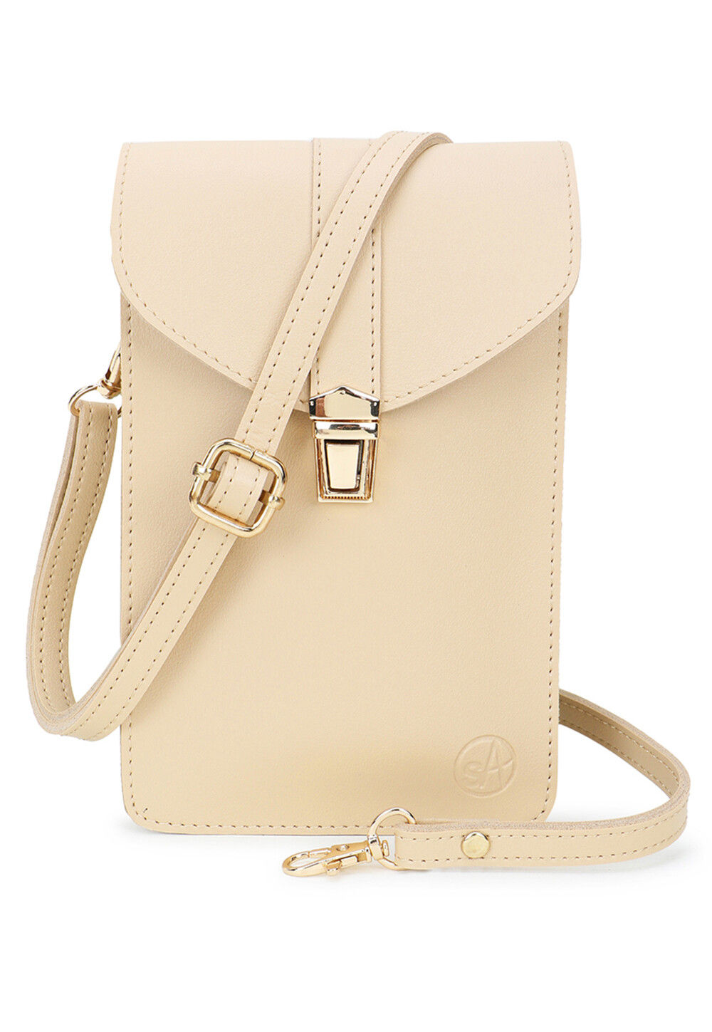 Buy Solid Color PU Mobile Pouch in Light Beige Online : DSA776 - Utsav ...