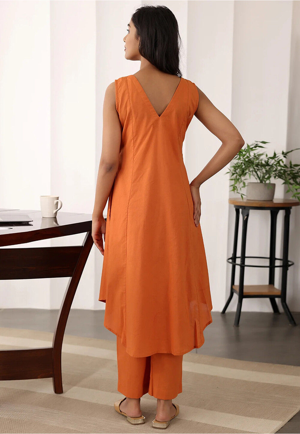 Buy Solid Color Pure Cotton Co Ord Set in Orange Online : TFJ192 ...