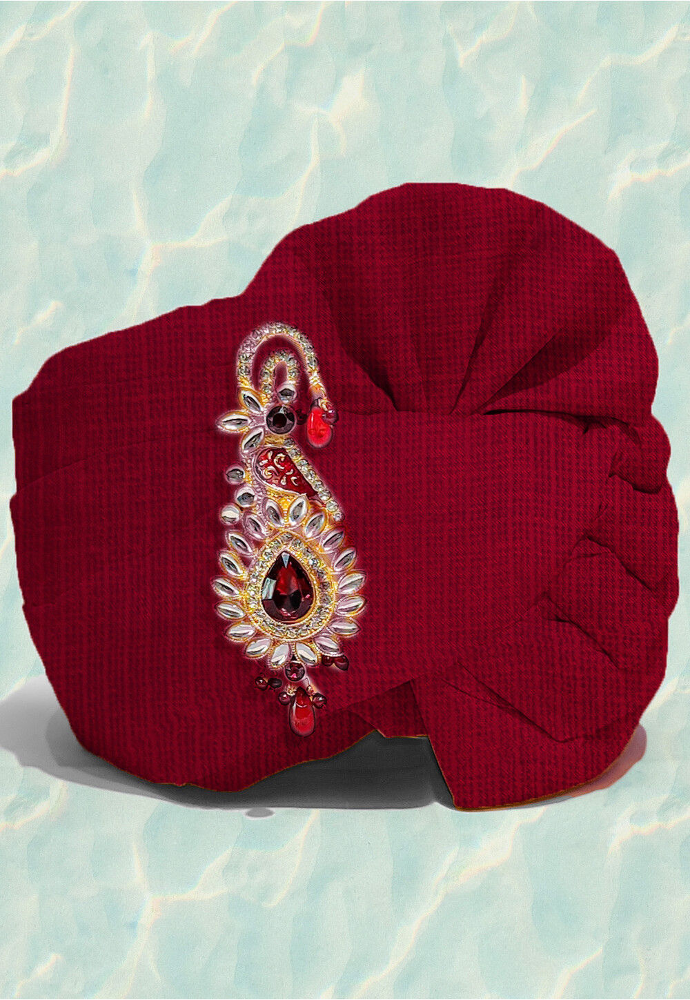 Buy Solid Color Pure Kota Silk Kids Turban in Maroon Online : UNJ2448 ...