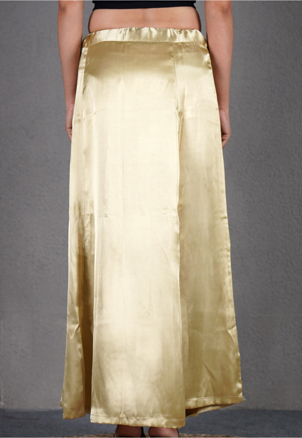 Solid Color Satin Petticoat in Beige : UAC303