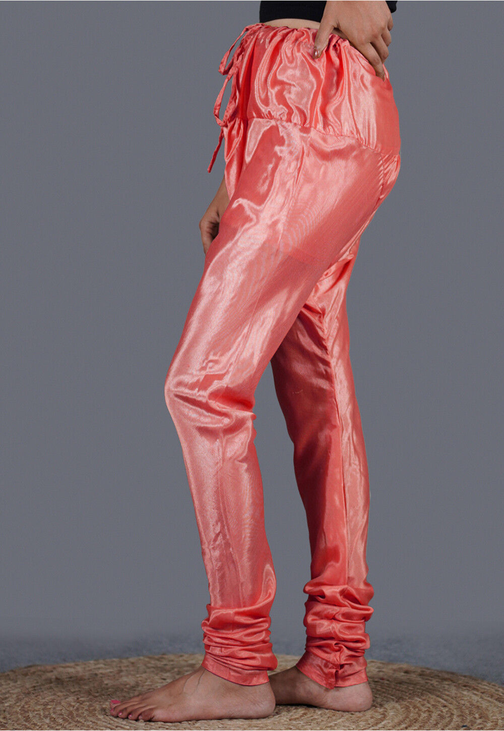 Buy Solid Color Shantoon Churidar in Peach Online : BNJ1276 - Utsav Fashion